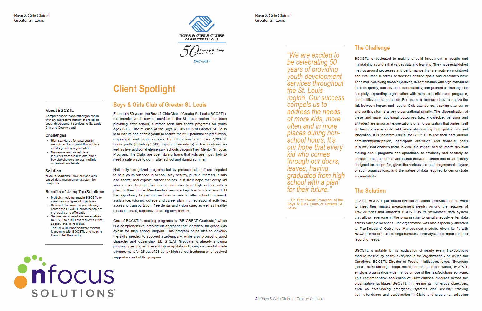Boys & Girls Clubs of Greater St. Louis - nFocus Solutions